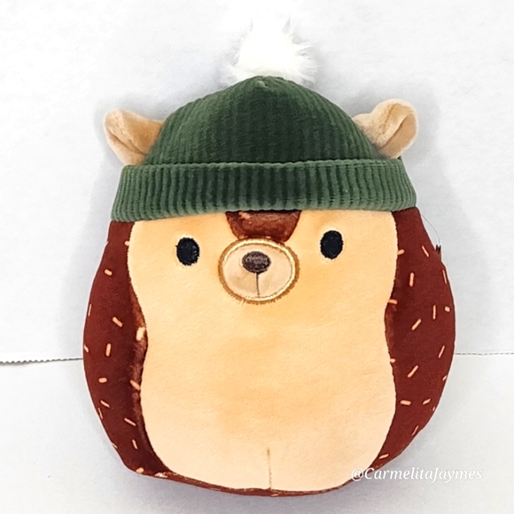 Squishmallows | Toys | Hans Brown Hedgehog W Green Snow Hat Harvest ...